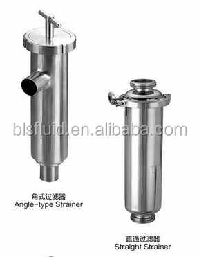 Stainless steel sanitary micro filter Y type strainers/angle type ...