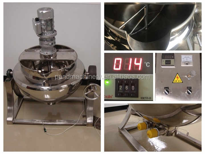 Stainless Steel Industrial Beef Tallow Oil Extraction Machine Jacket Kettle