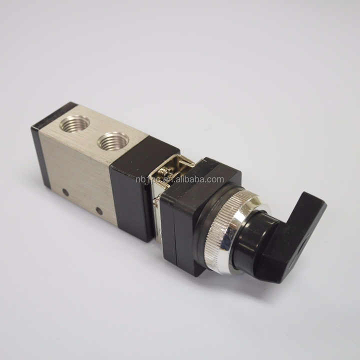 3/2 Way Pneumatic Valve with Long Selector Knob 1/4" NPT MSV98322LB