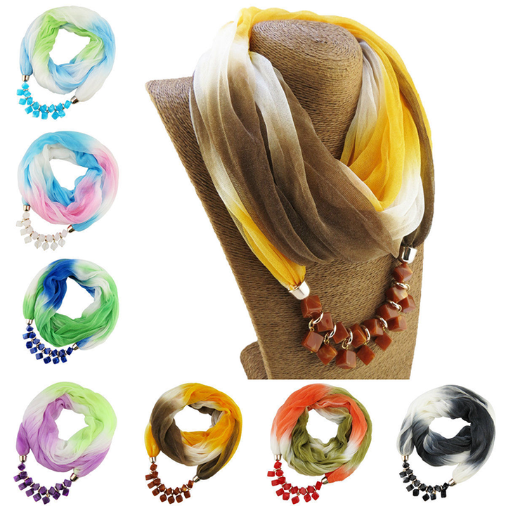 Shop Our Fashionable Scarf Jewelry - Pendant Scarf R12