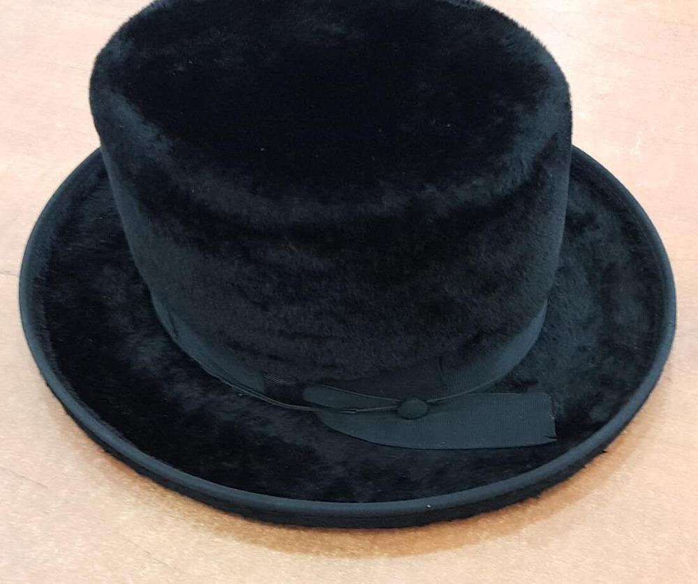 Jewish Black Hat - High Quality Wool & Fur Felt Style