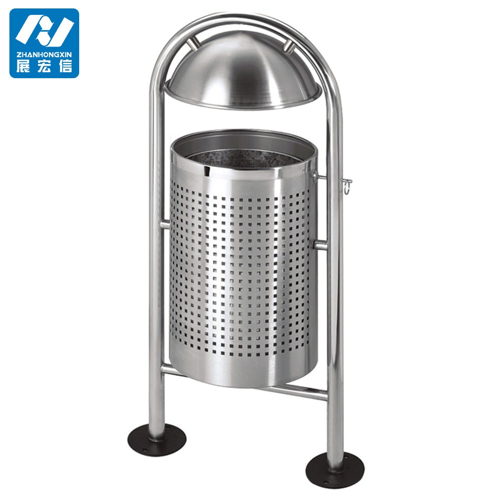 Durable Outdoor Metal Dustbin - Ideal for Parks & Public Spaces