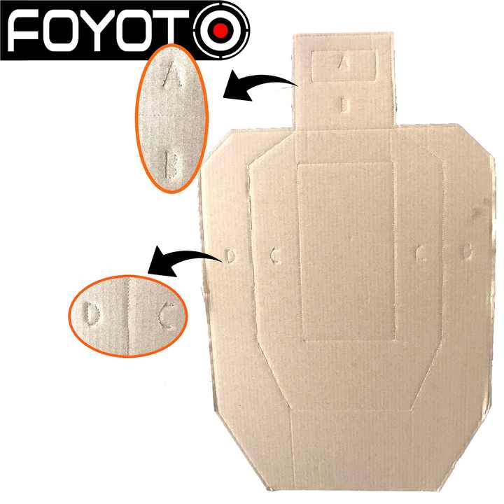 Official Tactical IPSC Cardboard Targets (50pcs/bag) shooting practise ...