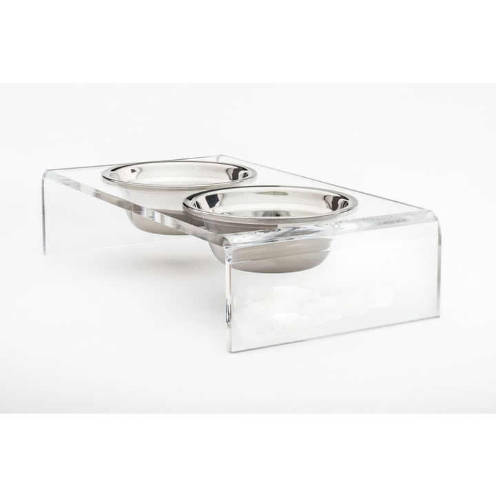 Clear Acrylic Pet Dinner Table - Sustainable & Customizable
