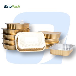 ST-320 Retort Rectangle Aluminium Foil Tray For airline