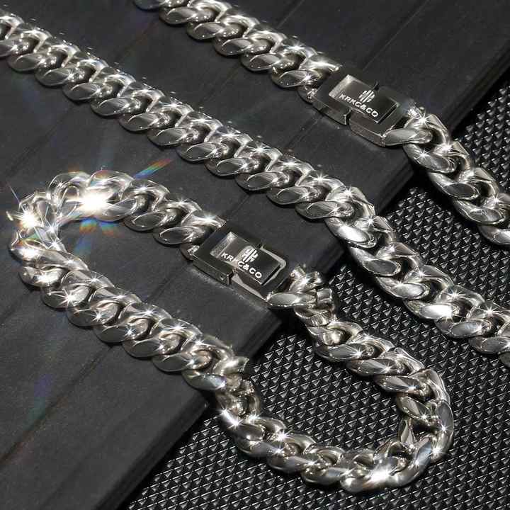20 Pieces KRKC CO Hip Hop Fashion 10mm 28inch 18K Cold Cuban Link Necklace