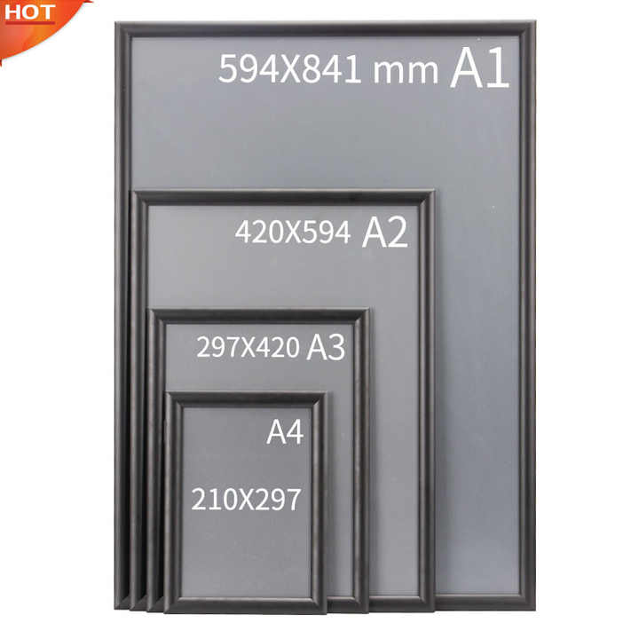 A1,A2,A3,A4 Aluminum Poster Frame - Professional Snap Frame