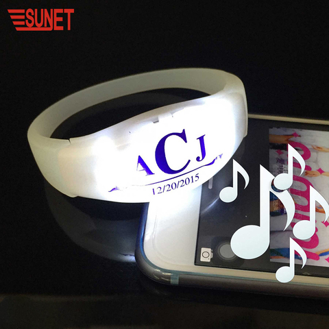 Sound/motion Activated LED Bracelets - Customizable Party Favors