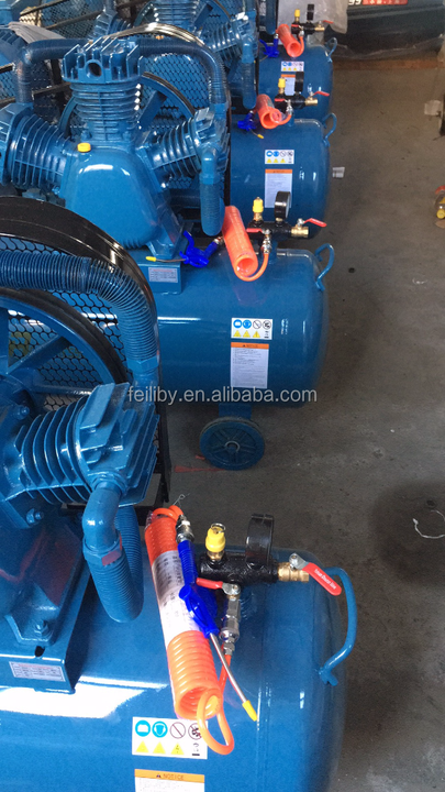 3 Cylinder Piston Mining Compressor Truck Tyre Air Compressors 250L Tank