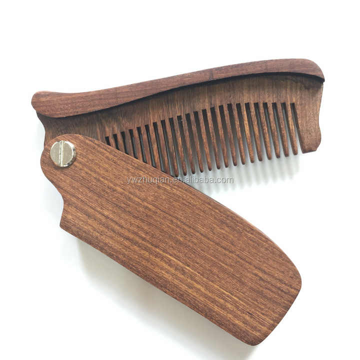 Butterfly Knife Comb - Foldable Wood Hair Comb with Laser