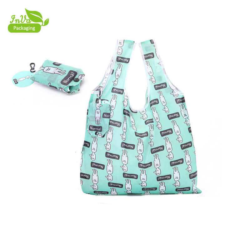 Eco-friendly Nylon Foldable Keychain Shopping Bag