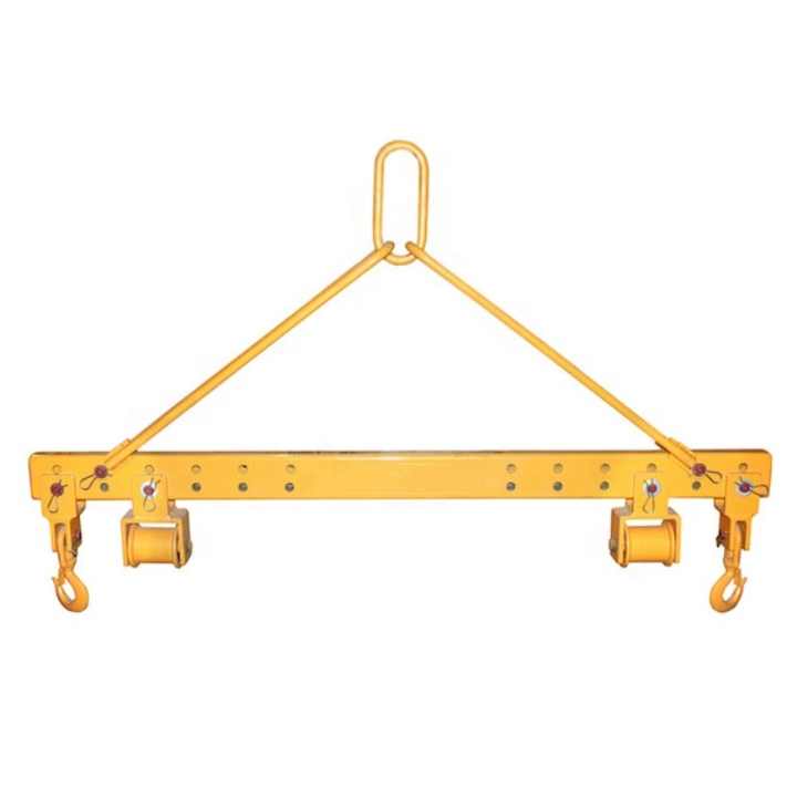 Steel adjustable lifting spreader beam for rotating and lift stone ...