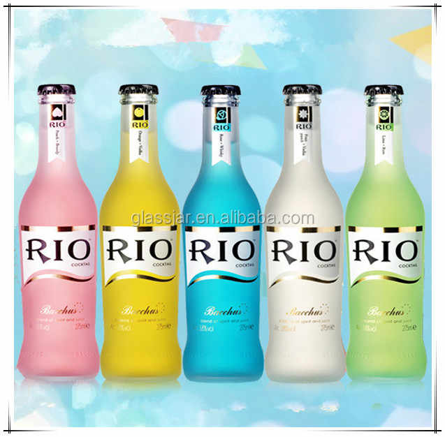 275ml Rio Cocktail Empty Frosted Glass Bottle With Metal Crown Cap,2015 ...