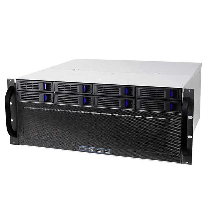 4U Rackmount Server Case with 8 Hot-Swappable Drive Bays