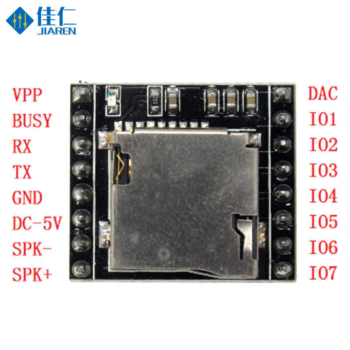 JQ8900-TF 迷你 MP3 播放器模块支持 tf卡和 u盘的语音提示| Alibaba.com