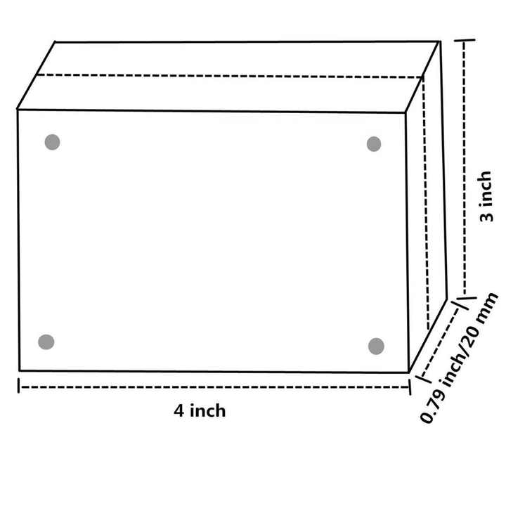 Acrylic Magnetic Photo Frame Block - 3x4 Inches Display