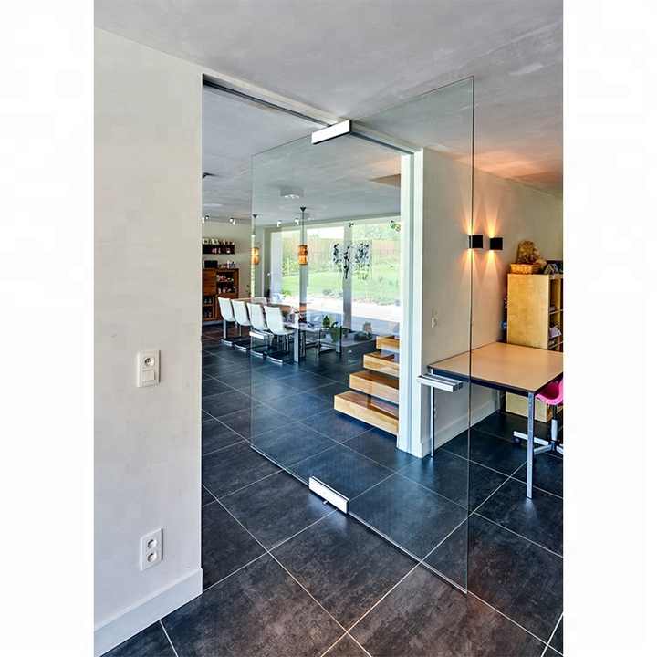 Office Hot Design Double Glazed Frameless Revolving Glass Door