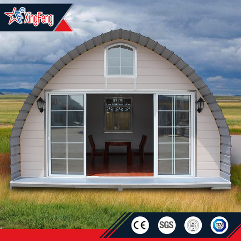 European prefab dome homes/modular prefabricated homes kits/arched cabin