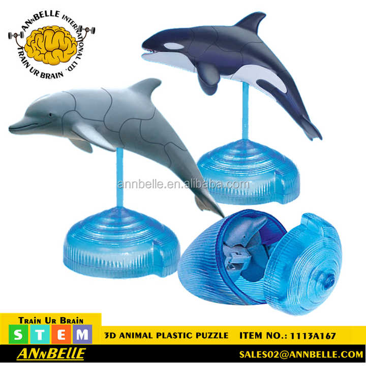 3D Puzzle Whale Plastic Block Shark Sea Animal Block
