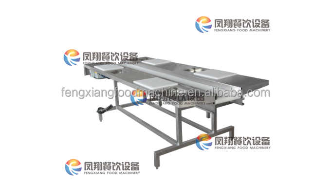 Vegetable Selection Inspection Work Table with Conveyor Under Shelf ...