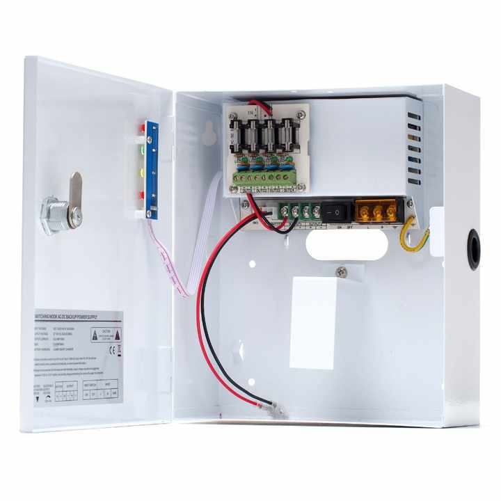 Fire Alarm Systems Power Box, 12v 5a Cctv Power Backup with 7ah Battery ...