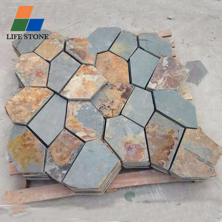 Garden Outdoor Patio Paver Stones - Natural Slate Tiles