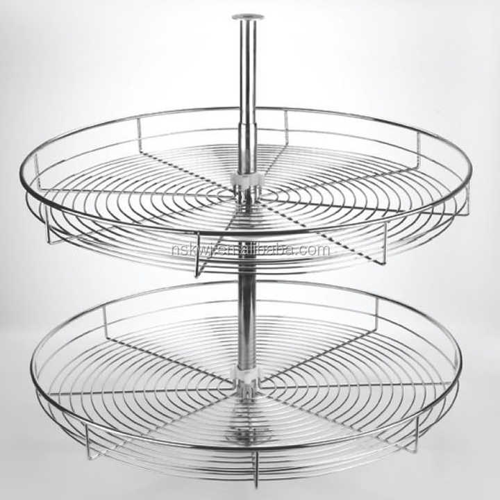 NISKO 2-Layer Wire Mesh Lazy Susan Corner Cabinet Organizer | Wholesale
