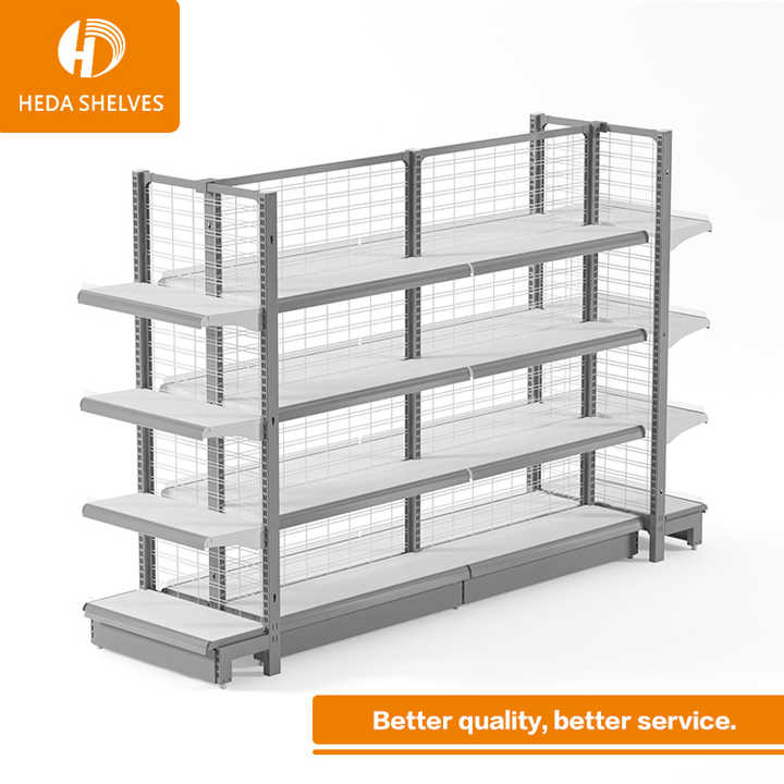 Supermarket modern commercial retail store shelving lighted shelving ...