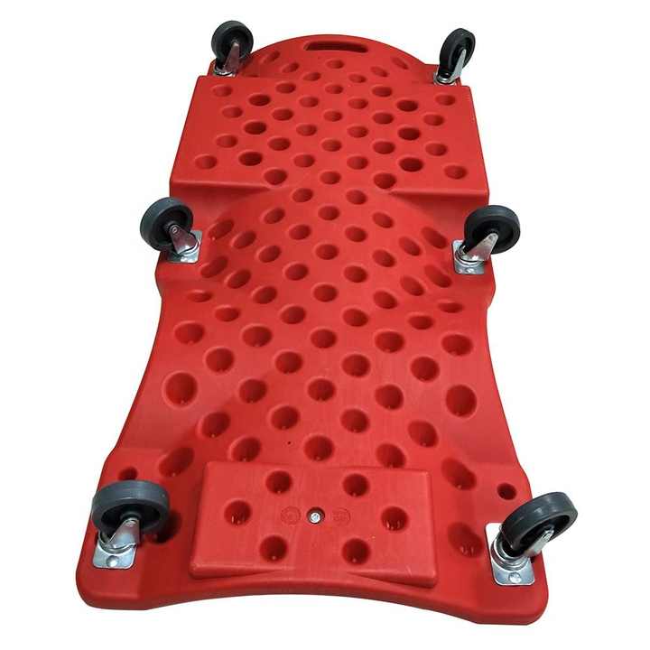 Red Color Mechanic under Car Roller Trolley Creeper