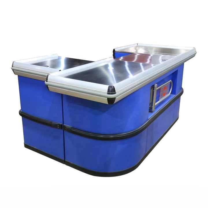 Custom Automatic Checkout Counter - Supermarket Cashier Desk with ...