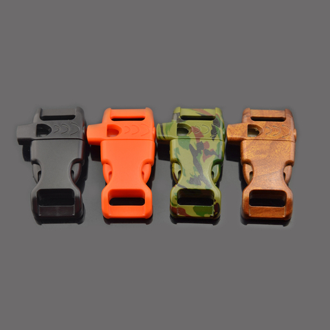 1/2" Flint Fire Starter Whistle Compass Paracord Buckle
