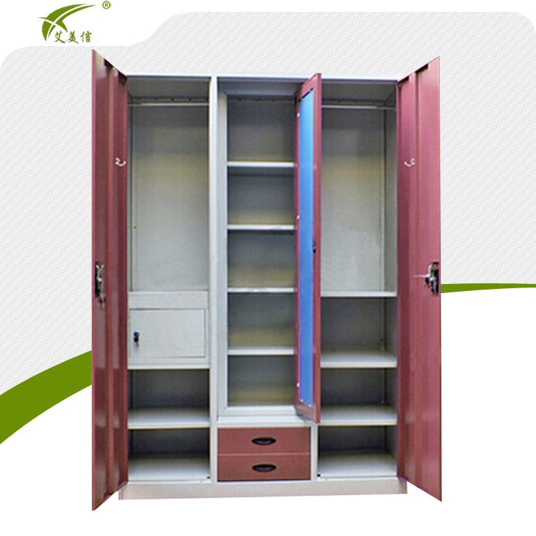 3 door metal wardrobe store