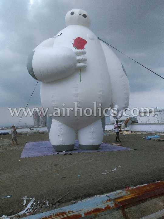 Hot Sale 8m Big Hero 6 Baymax Inflatable PVC Robot Balloon