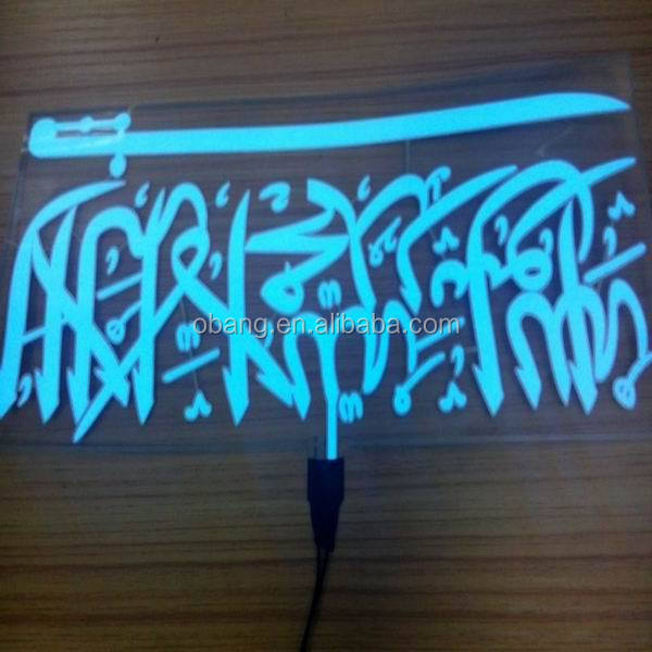 EL car luminous stickers electric stickers luminous led luminous 5-star ...