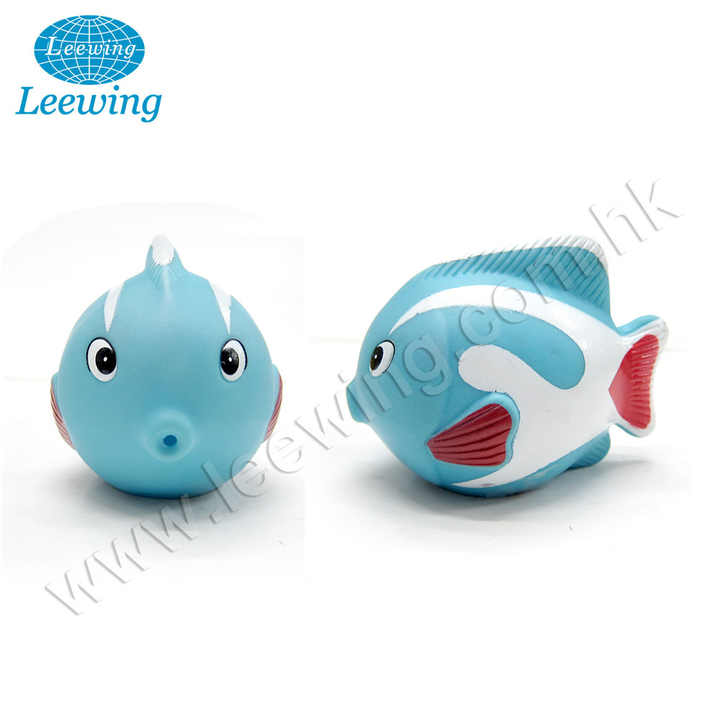 Colourful Small Safe Soft Blue Plastic Rubber Fish Toy Kids