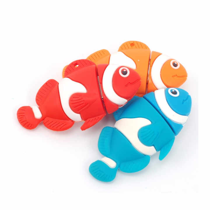 Fish Shape USB Flash Drive - Mini Blue & Pink Memory Sticks