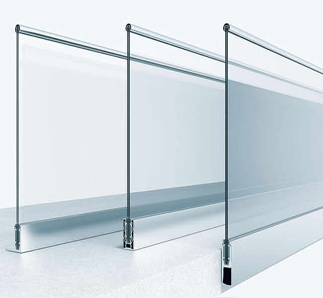 Invisible Hand Price Parapet Staircase Glass Railing Design