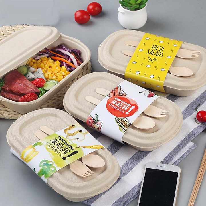 Biodegradable Disposable Paper Lunch Box - Takeaway Food Container