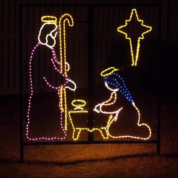 Animated Flying Santa and Reindeer - Outdoor Christmas Lights