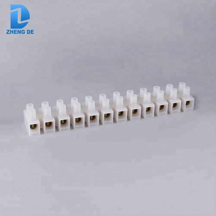 Screw Connection Plastic Brass Terminal Blocks for H, U, V Types