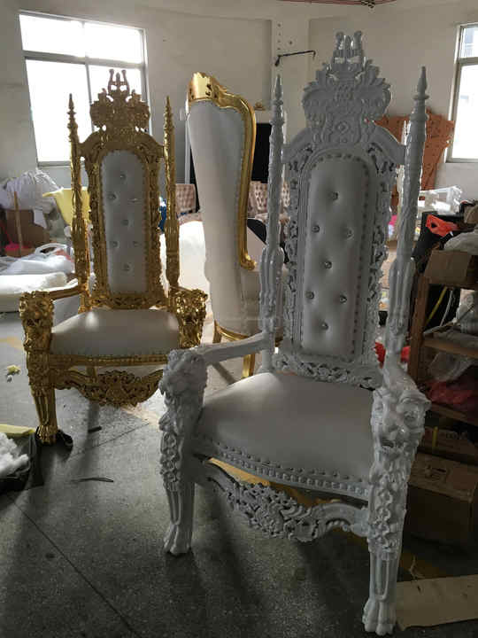 Luxury Antique Royal King Chairs for Weddings & Events - Customizable ODM