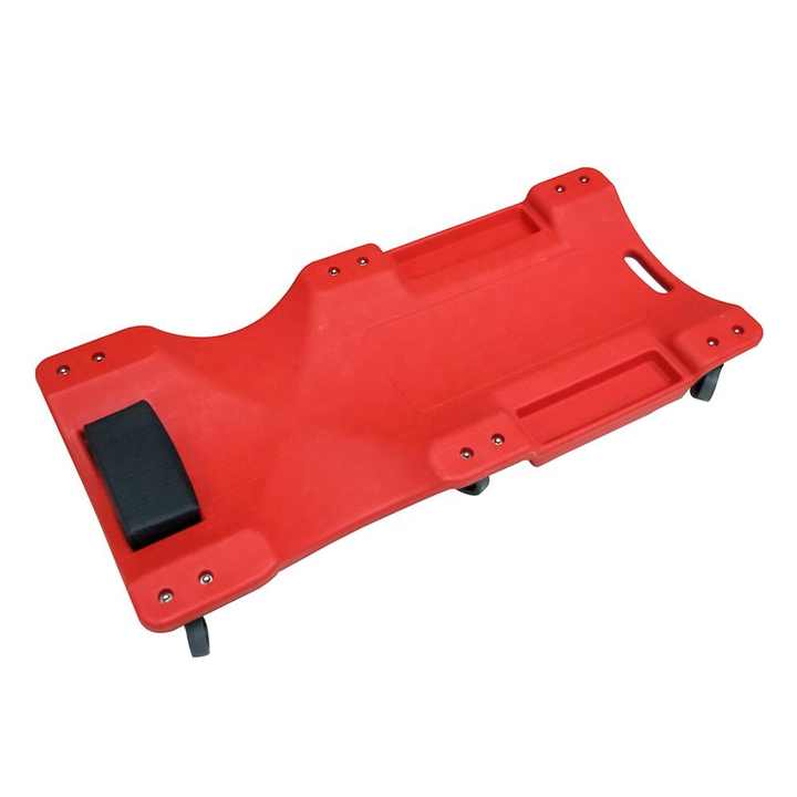 Red Color Mechanic under Car Roller Trolley Creeper