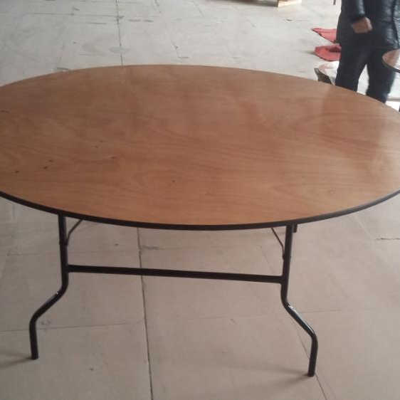 Wholesale Farmhouse 8 Foot Round Wooden Banquet Dining Table with ...