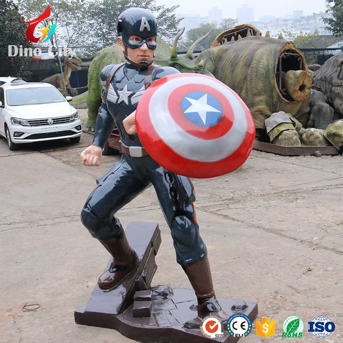 Life Size Fiberglass Movie Character - Captain America Statue