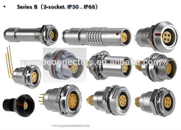 Lemo ECG male female connector B Series 16 pino metal circular lemo ...