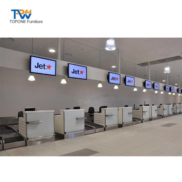 Luxury Acrylic Small Airport Reception Desk Design