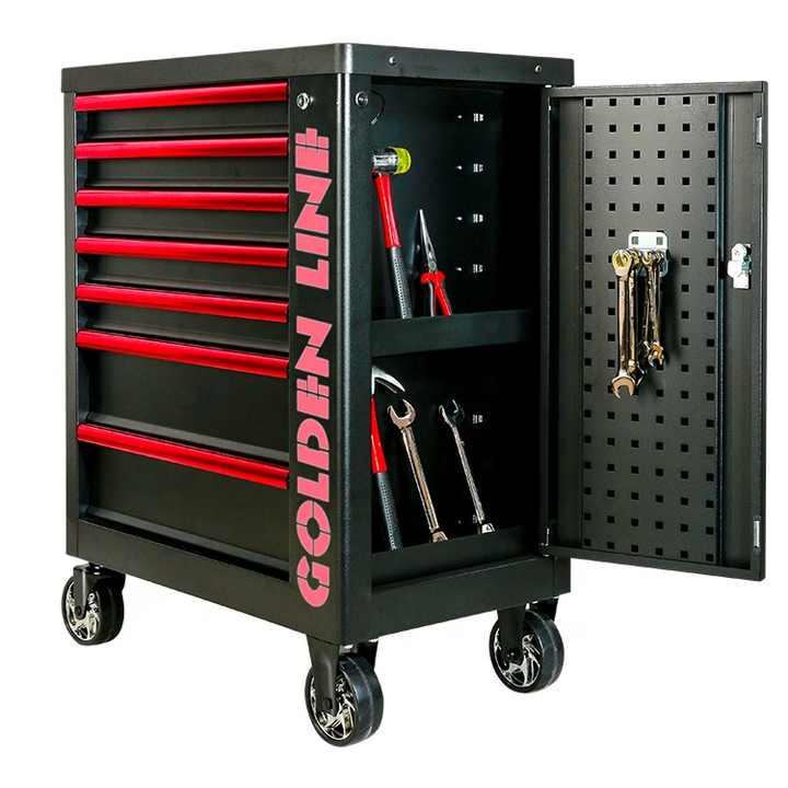 Metal Rolling Toolbox - Tool Box with Cabinet & Drawers