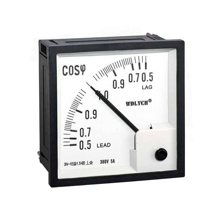 Marine Type Analog Power Factor Meter, 0.5C-1-0.5L Range, 72mm Size ...