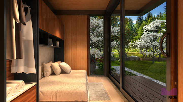 Cottage Resort Log Cabin - Modern Prefabricated Concrete House