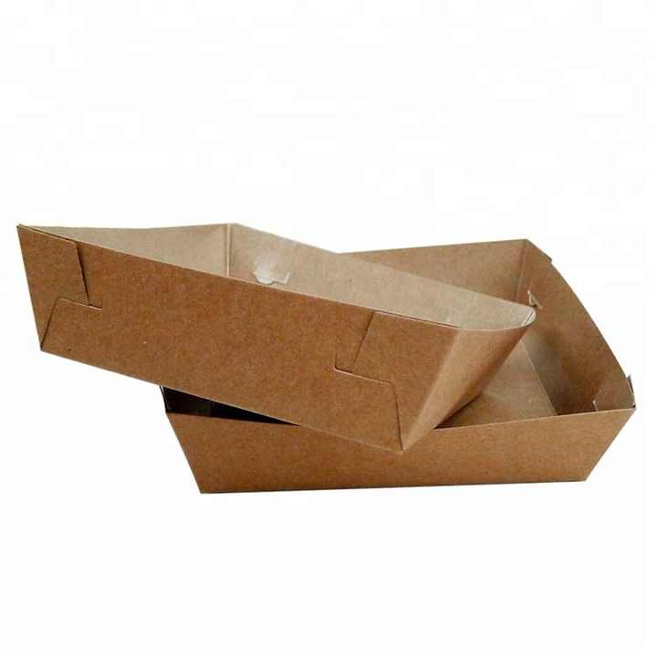 Eco-friendly Kraft Paper Trays - Customizable & Recyclable